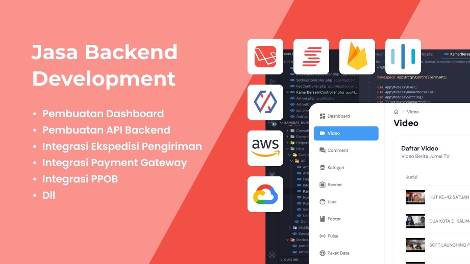 Jasa Pengembangan Backend Profesional | Integrasi API Payment, Shipping etc