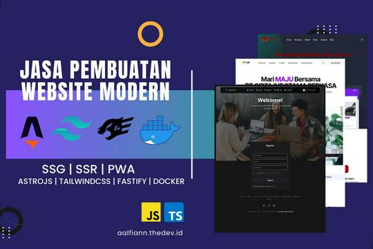 Jasa Pembuatan Website Modern Fullstack AstroJS dan TailwindCSS