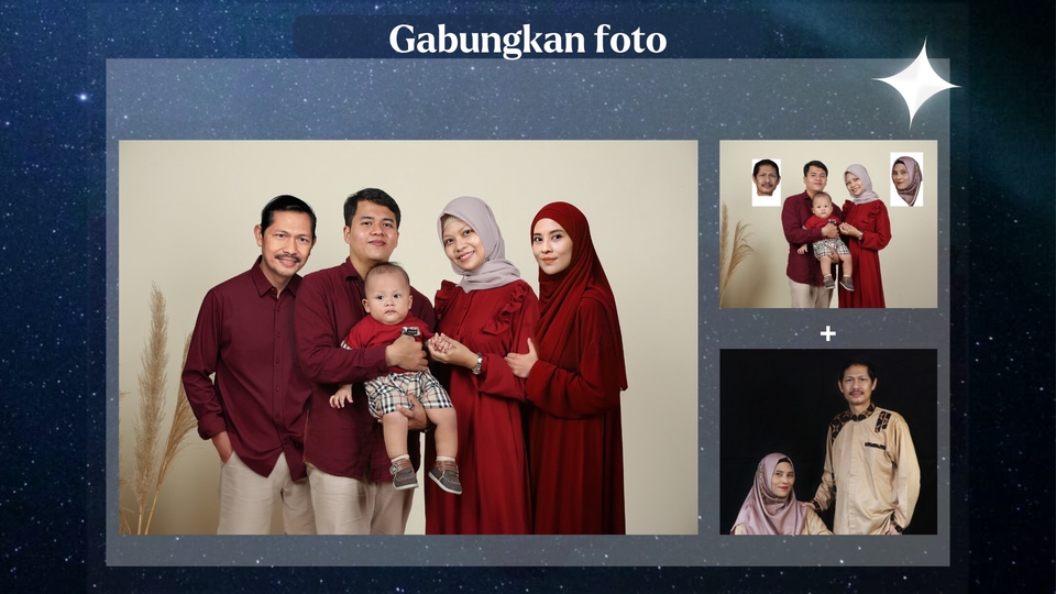 Edit Foto Keluarga (Gabungkan foto, Fusion Edit, Digital Imagin)