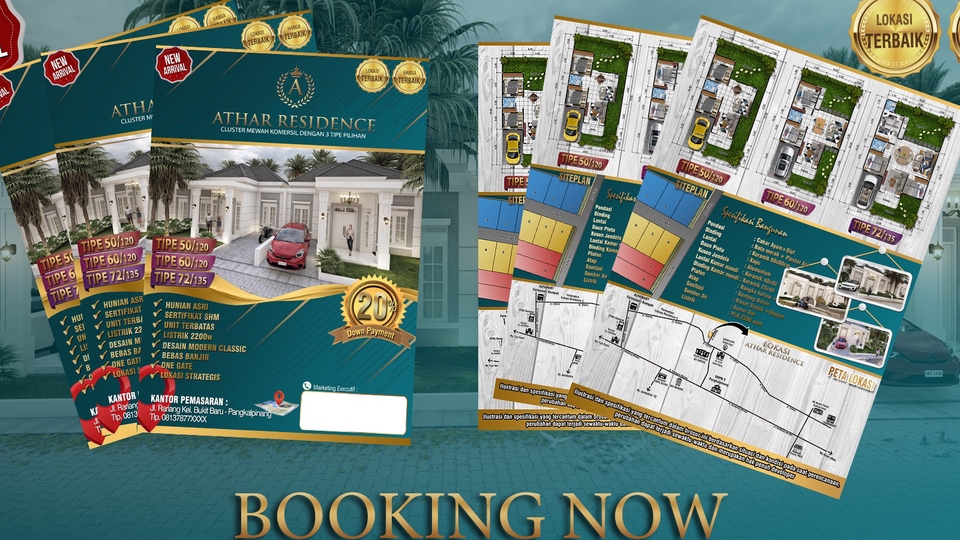 Brosur Banner Spesialis Perumahan, Apartment, Properti (Real Estate)