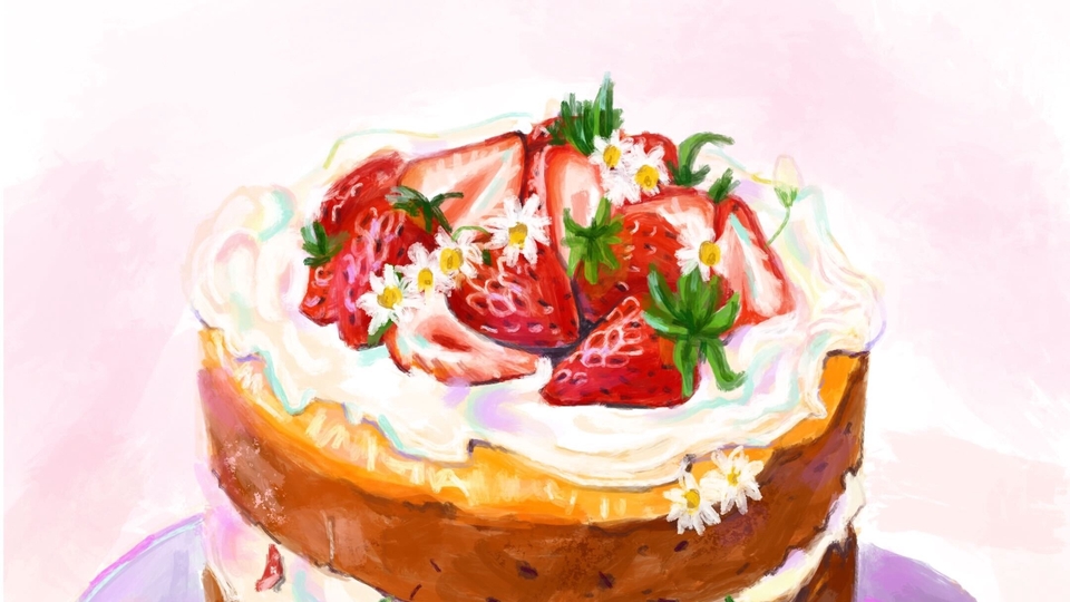 Simple realism super yummy food illustration