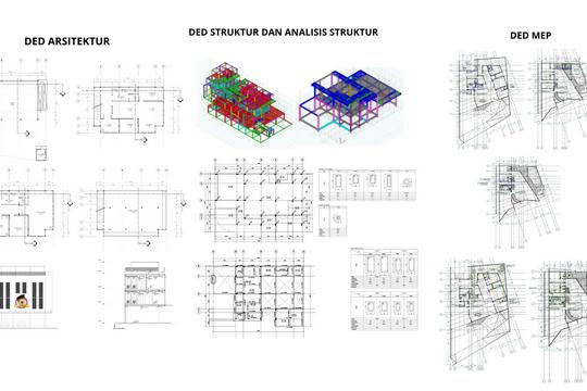 Gambar DED Arsitektur, Struktur, dan MEP