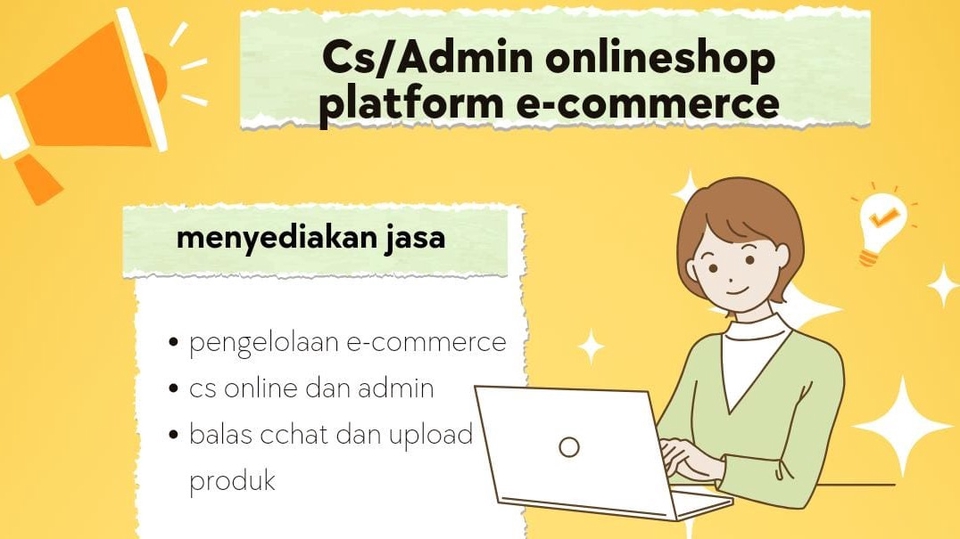 Customer Service dan Admin Onlineshop (All platform E-commerce