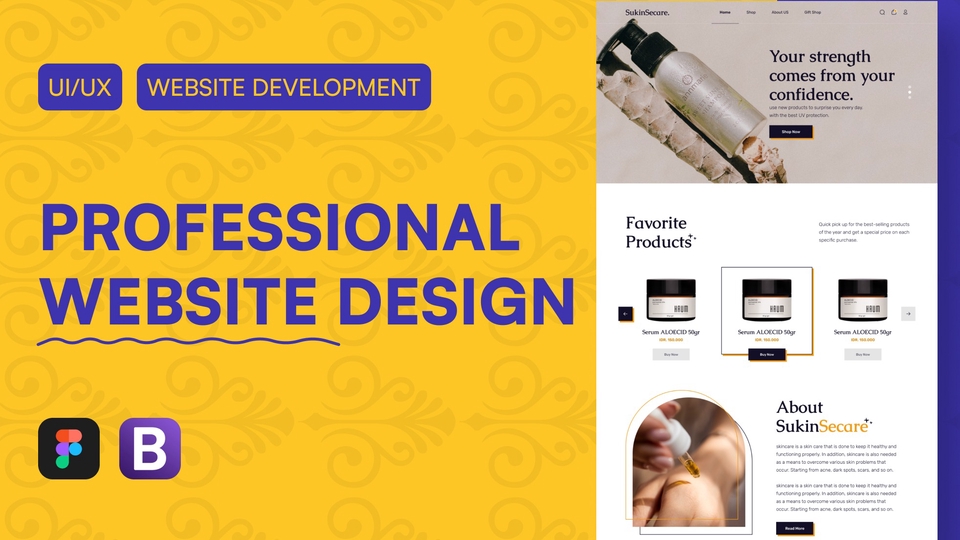 Pro Desain Tampilan UI/UX Untuk Website / Landing Page.