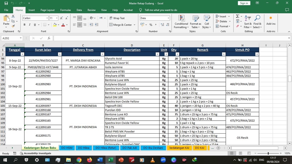 Jasa membuat file dan editing data (Ms. Word, Excel, Powerpoint).