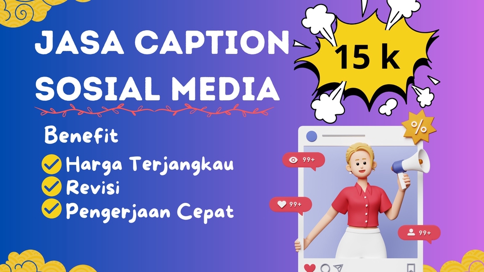 Jasa pembuatan Caption Sosial media