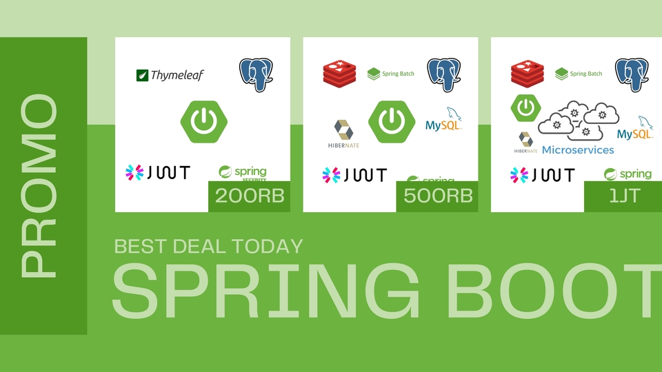 Promo Pembuatan Web dengan Spring Boot / Angular-Express.js / Laravel