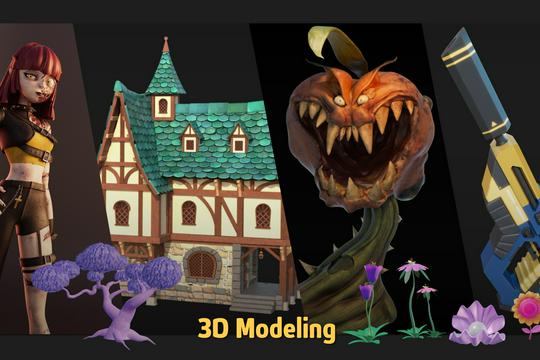 3D Modeling - Character, Props, Game Asset - Stylized/ Semi-Real