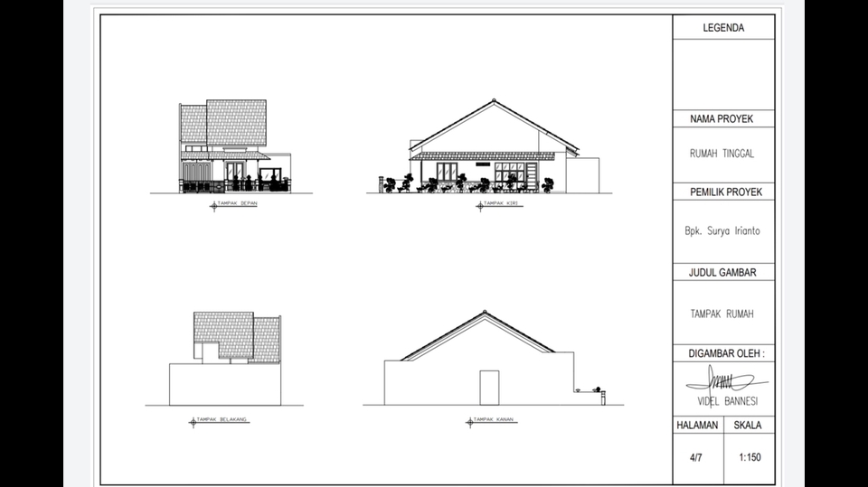 Desain CAD untuk RUMAH, PLUMBING, DRAINAGE, TANGKI, DLL
