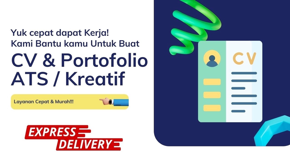 Desain CV & Portofolio (Bahasa Indonesia/English)