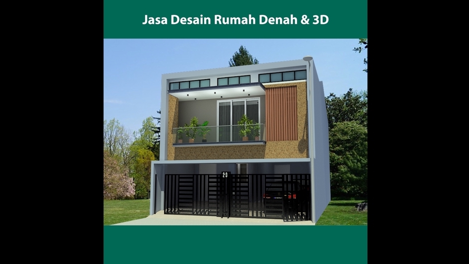 Jasa Desain Denah + 3D Exterior Rumah