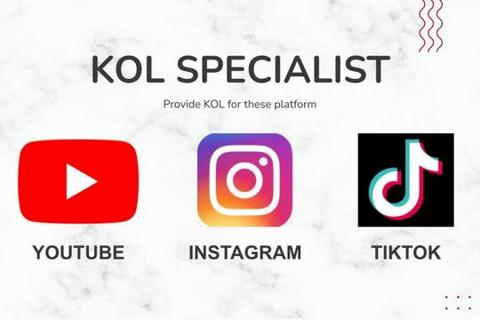 KOL Specialist { Listing all Creator - Brief KOL - Nego RateCard ...