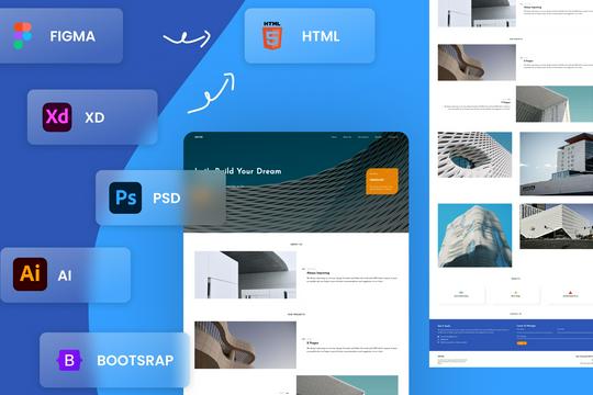 Konversi / Slicing Desain Web - Figma ke HTML, XD ke HTML, Ai to HTML, PSD to HTML, Bootstrap