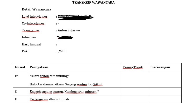 Jasa Transkripsi / Transcriber Audio Verbatim (Bahasa Indonesia)