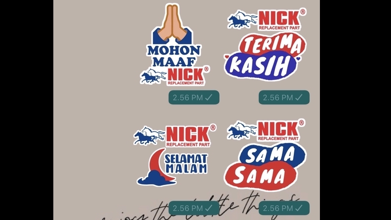 Desain Sticker olshop WA