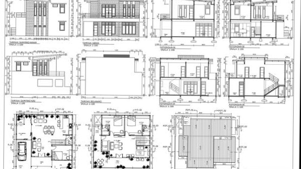 2D Drafting Arsitektur atau pembuatan gambar kerja apapun