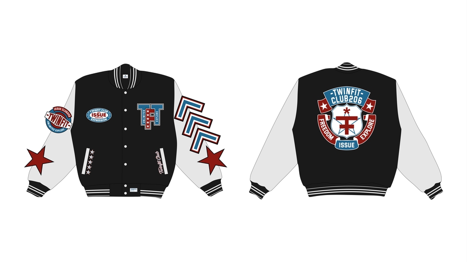 Desain Produk + Grafis Jaket Varsity