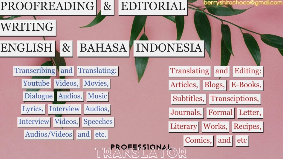 English Indonesia Proofreading and Editing