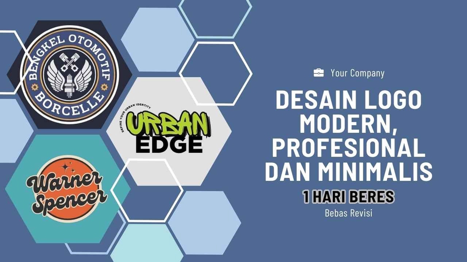 DESAIN LOGO MINIMALIS 1 HARI BERES BEBAS REVISI
