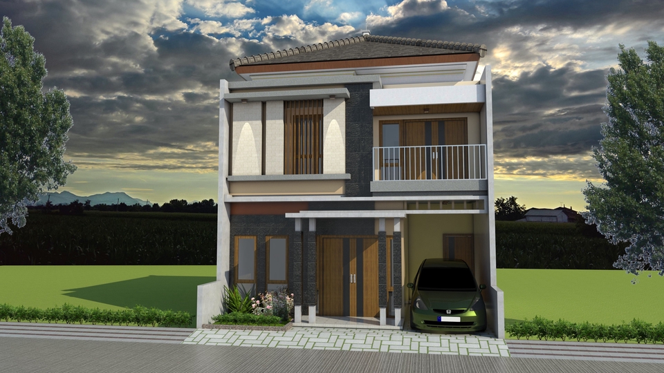 Jasa Desain 2D / 3D Rumah Modern Minimalis