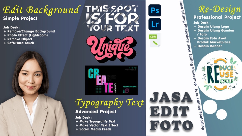 Jasa Edit Profesional Adobe Photoshop / Lightroom / Corel Draw Editing ...