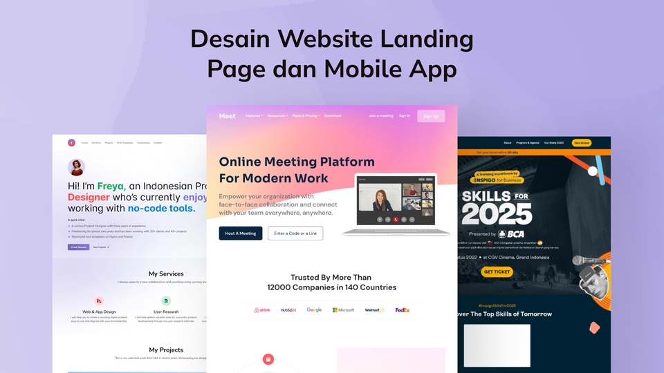 Pembuatan Desain Website/Landing Page dan Mobile App