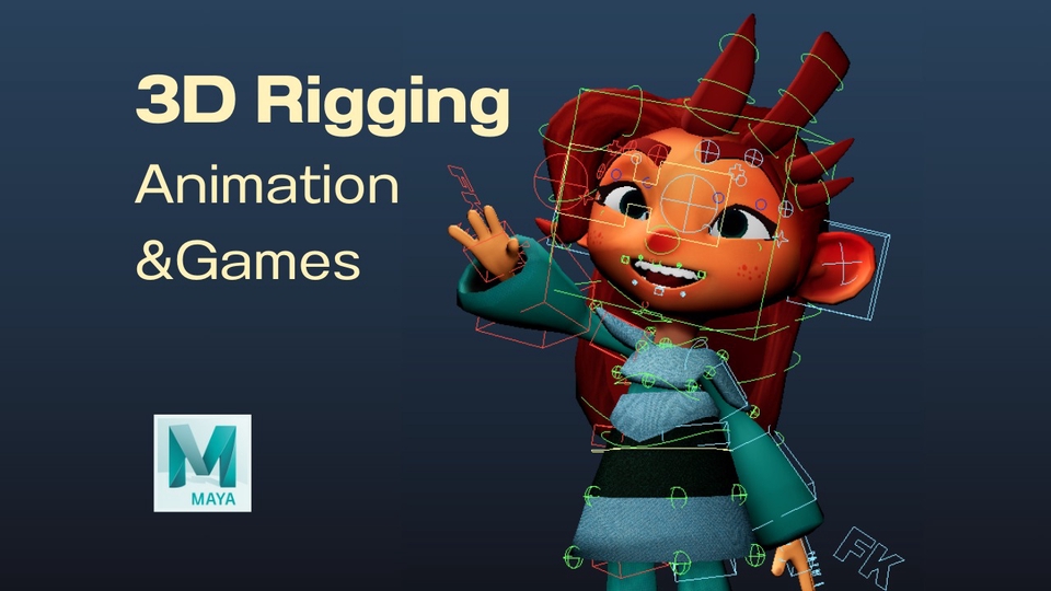รับ 3D Rigging & Paint Weight ใน Maya สำหรับ Animation และ Game