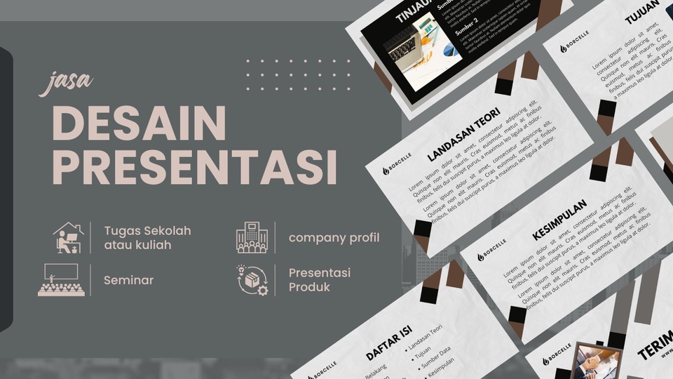 Jasa Pembuatan Presentasi untuk Bisnis/Akademik maksimal 10 slide