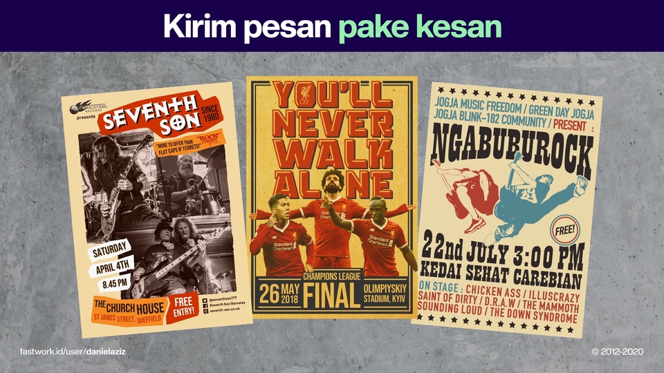 Poster Vintage ala Konser Rock & Koboi Western