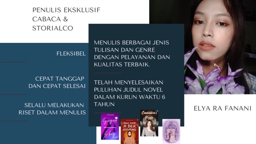 Jasa penulisan fiksi mini, prosa, cerpen, novel, & background story untuk game, Youtube, dsb