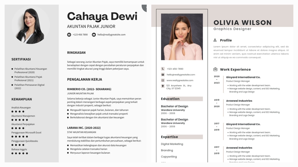JASA PEMBUATAN RESUME DAN CV SIMPLE DAN MENARIK