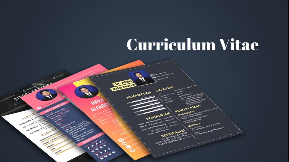 Desain CV (Curriculum Vitae) Atau Resume Menarik & Profesional