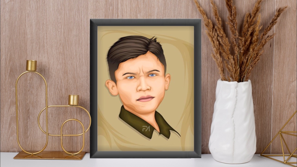 DESAIN VECTOR WAJAH 1 HARI JADI