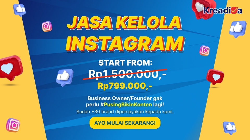 Jasa Kelola Instagram | Social Media Management Instagram | Desain Instagram | Jasa Kelola Sosmed