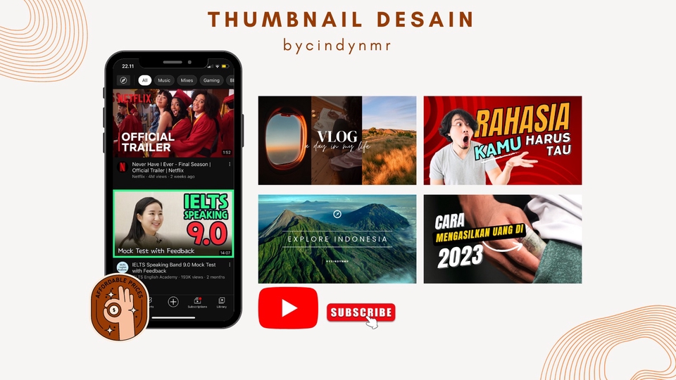 Desain Thumbnail Youtube Murah Untuk Berbagai Konten
