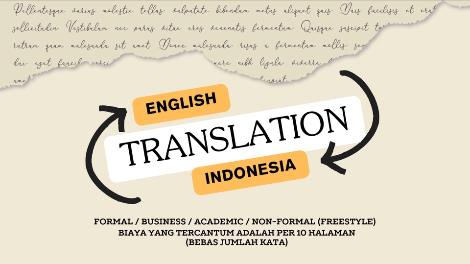 Translate Bahasa Indonesia ke English (Vice Versa) Harga Per Halaman