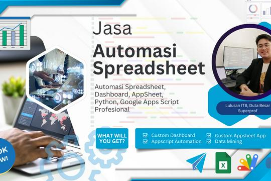 Jasa Automasi Spreadsheet, Dashboard, AppSheet & Google Apps Script Profesional