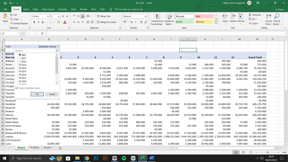 Pengolahan Data Excel, Data Entry, Converter File, etc
