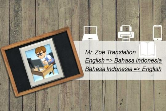 Professional translator ENG to INDO & INDO to ENG