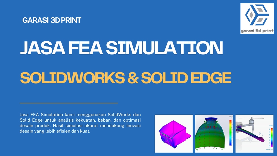 Jasa FEA Simulation Solidworks & Solid Edge