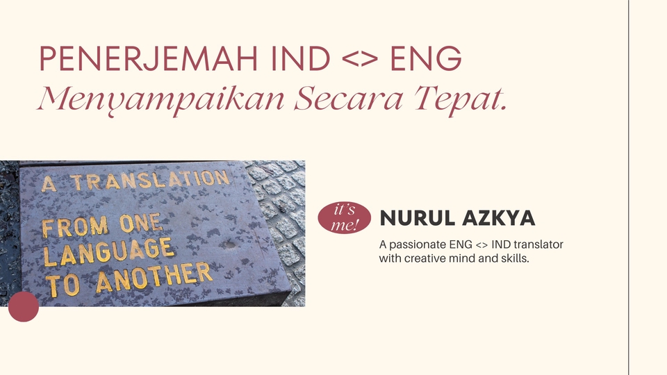 Penerjemah IND ENG dan Proofreading