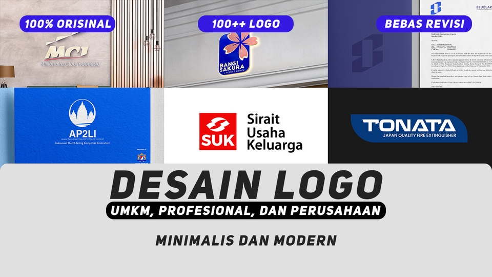 Desain Logo UMKM, Profesional dan Perusahaan Minimalis - Modern