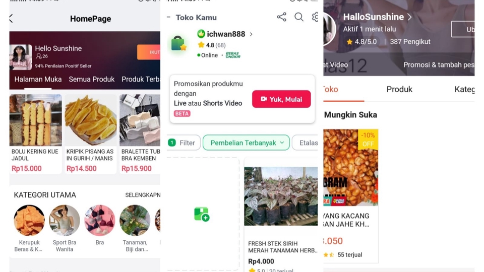 Update produk secara masal maupun satuan, input produk baru