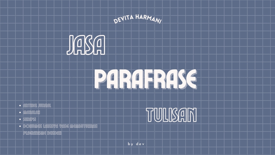 Jasa Parafrase Manual tanpa AI