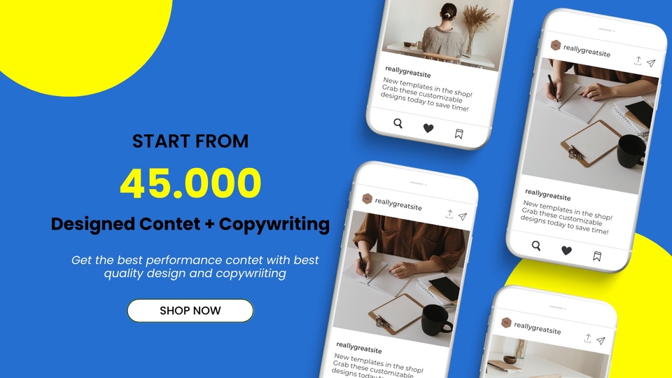 ( INSTAGRAM ) Content Plan | Mockup Content | Copywriting | Content Design