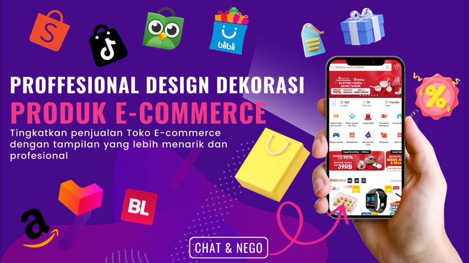 Jasa Dekorasi Toko dan Produk E-Commerce Shopee/Tik Tok Shop Full ...