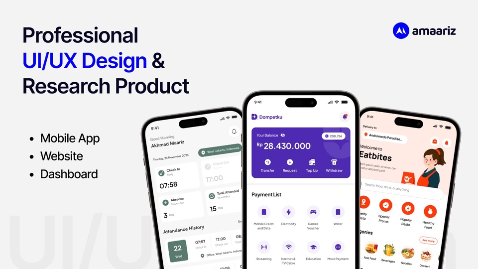 Jasa UI/UX Design Professional untuk Website, Dashboard, dan Mobile App
