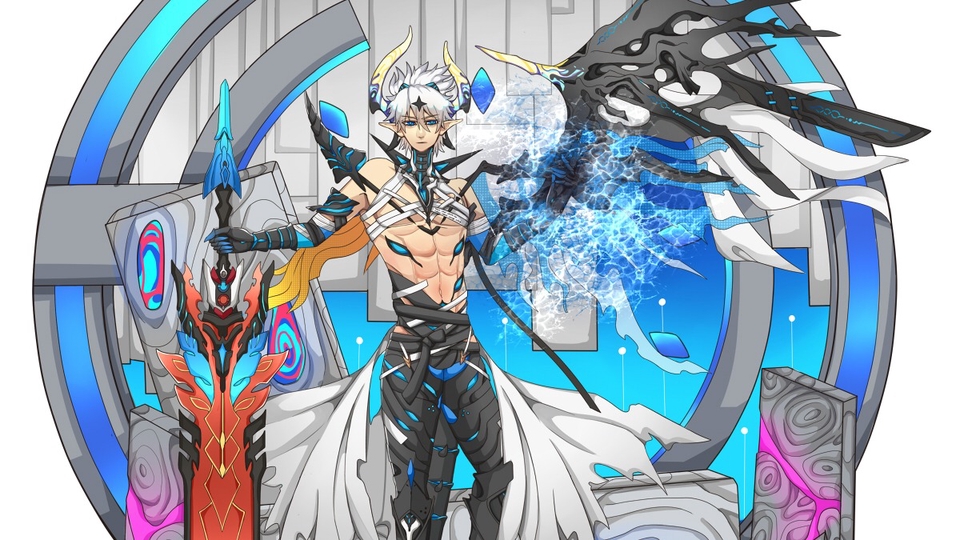 Ilustrasi Anime Fullbody-Splash art