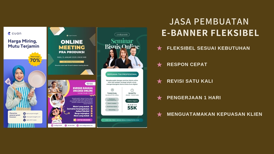 Pembuatan banner online fleksibel