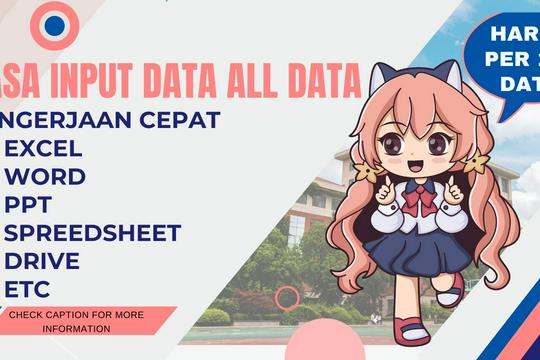 LZC JASA INPUT DATA / DATA ENTRY PENGERJAAN CEPAT, MURAH, TERJAMIN TERPERCAYA 100% KERAHASIAANNYA.
